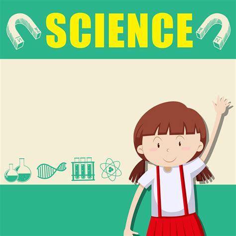 Border Design With Girl And Science 365834 Vector Art At Vecteezy
