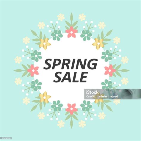 봄 판매 디자인 배너 아름 다운 화려한 꽃 벡터 일러스트레이션 0명에 대한 스톡 벡터 아트 및 기타 이미지 0명 가격 계절 Istock