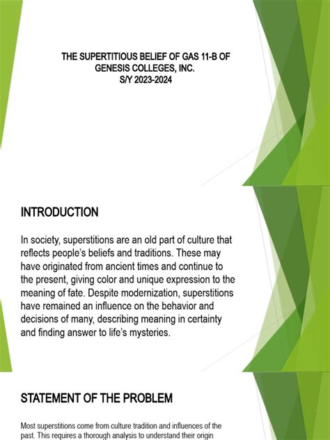 The Supertitious Belief Of Gas 11 B Of Genesis Pdf Luck Superstitions