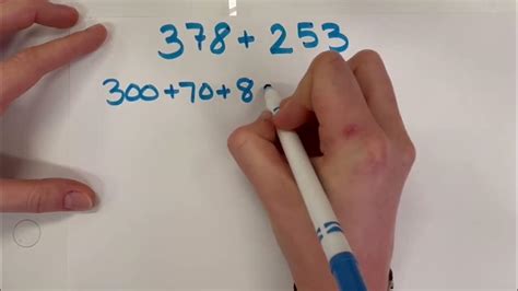 Addition Strategy Splitting Hundreds Tens And Ones Expanded Notation Youtube