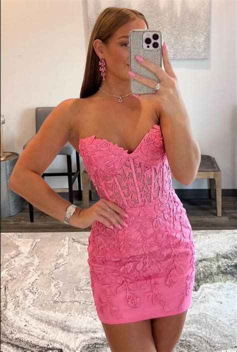 Jasmine Tight Short Homecoming Dress With Appliques Kissprom