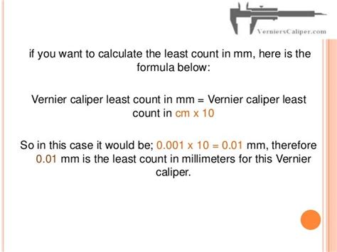 Calculation Of Least Count In Metric And Imperial