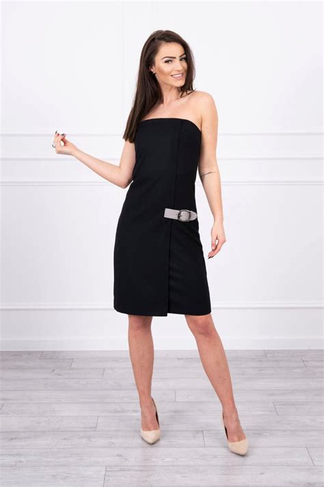 Sukienka bez ramiączek czarna Fashion Style sklep z elegancką
