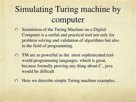 ppt simulating a modern computer by a turing machine and vice versa