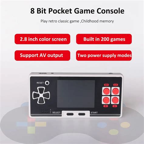 Portable Handheld Game Console Built In Bit Classic Video Game Support Dual Wir