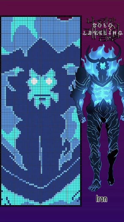 Igris Solo Leveling In 2025 Pixel Art Pattern Pokemon Cross Stitch Patterns Anime Pixel Art