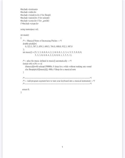 Solved 1 Write A C Program To Turn Your Keyboard Into A Chegg Com