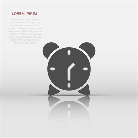 Premium Vector Clock Icon In Flat Style Watch Vector Illustration On