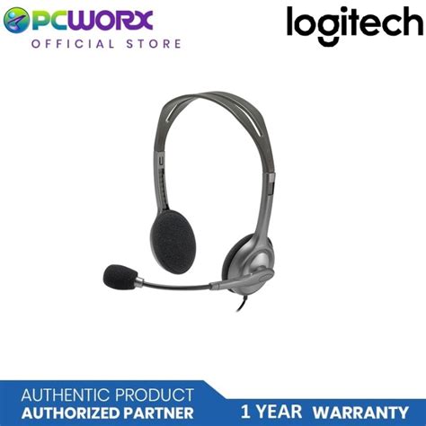 Logitech H110 Wired Headset Stereo Headphones With Noise Cancelling Microphone 3 5 Mm Dual