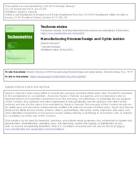 Pdf Manufacturing Process Design And Optimization Dokumen Tips