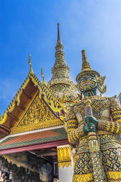 Green Guardian Statue Grand Palace Bangkok Thailand Stock Image Image