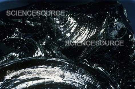 Photograph Obsidian Showing Conchoidal Fracture Science Source Images