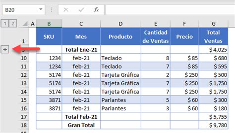Expandir Contraer Filas O Columnas En Excel Y Google Sheets