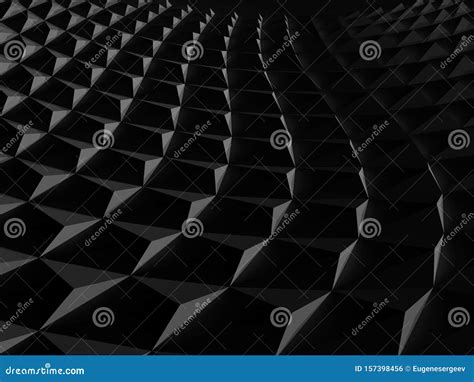 3d Background With Parametric Black Structure Stock Illustration Illustration Of Modern