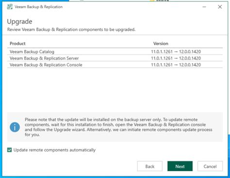 Veeam Upgrade Guidance