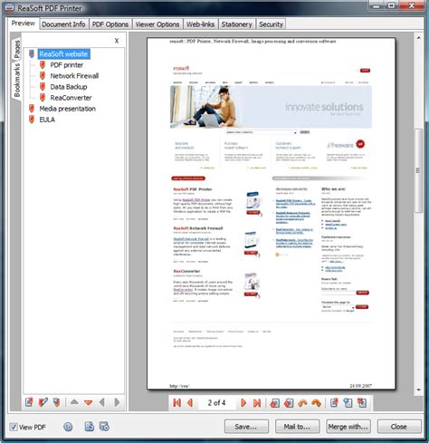 ReaSoft PDF Printer Online Help File