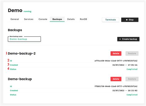 Backup Hopsworks Documentation