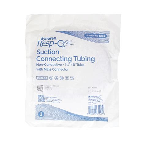 Suction Connecting Tubing W Male Connector Non Conductive Dynarex Corporation