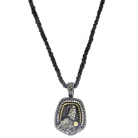 Blackbird And The Snow Swallow Bird Necklace Antique Washed Silver