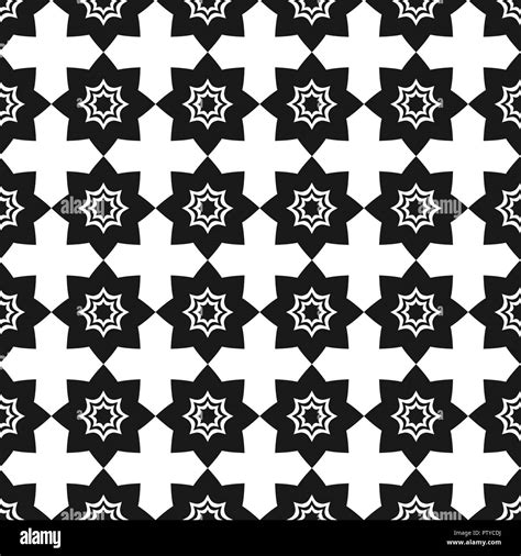 Vector Seamless Pattern Black And White Repeating Geometric Square Pattern Stock Vector Image