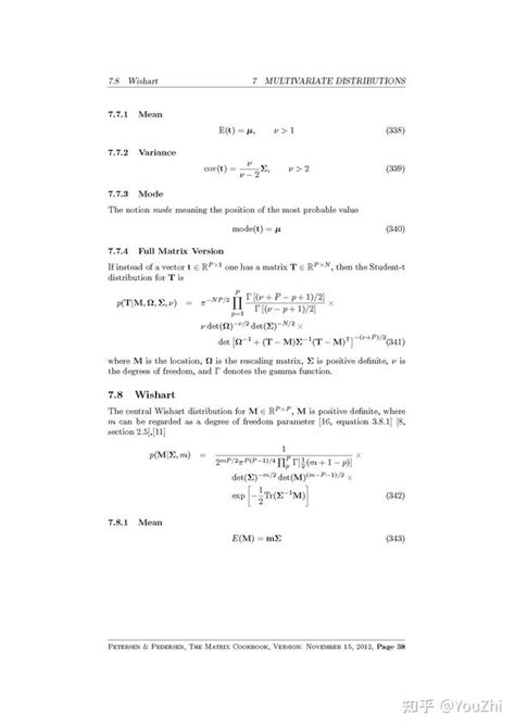 矩阵微积分公式查表the Matrix Cookbook 知乎