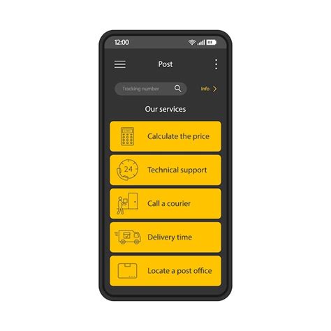 Plantilla de vector de interfaz de teléfono inteligente de la
