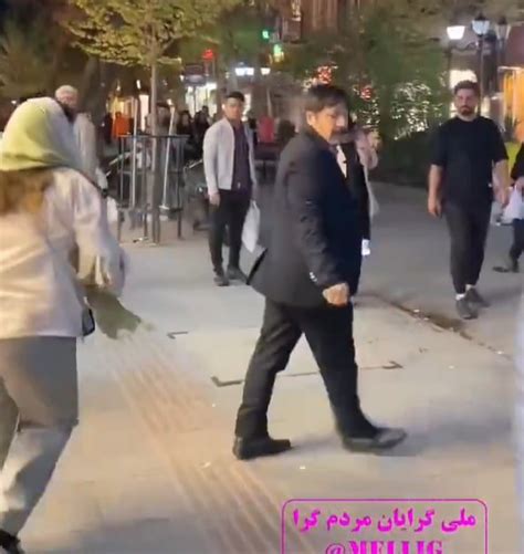 بالاترین پاسدار بی‌شرف در حال فیلم‌برداری از بانویی با حجاب اختیاری بود که با پاسخ کوبنده آن