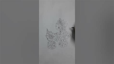 সহজ ফুলের স্কেচ Easy Flower Sketch Youtube