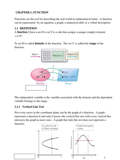 Chapter 1 Function Part1 Pdf Function Mathematics