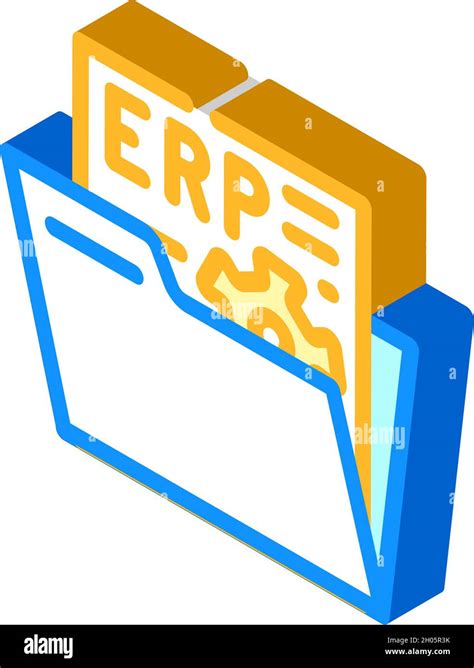 Document Erp Isometric Icon Vector Illustration Stock Vector Image