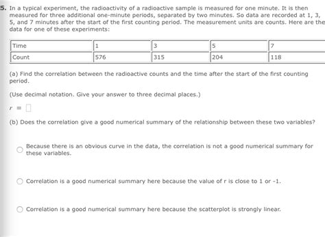 Solved In A Typical Experiment The Radioactivity Of A Chegg Com
