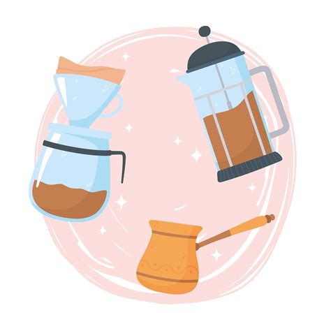Coffee Brewing Methods Vector Art At Vecteezy