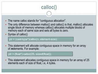 Dynamic Memory Allocation Ppt