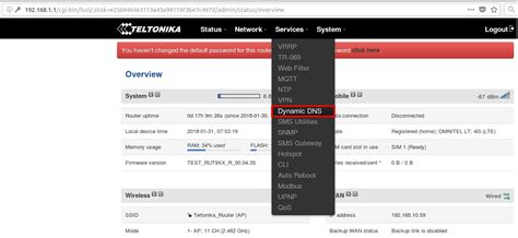 Dynu DDNS Configuration Teltonika Networks Wiki