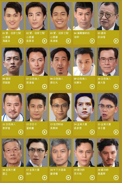 Tvb 52nd Anniversary Nominees Justvb A Moment With Just Tvb On Your