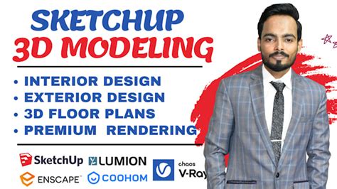 Make Sketchup 3d Models And Render Of Interior Exterior By Ahmad Ecommerc Fiverr