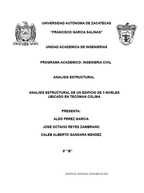 proyecto final diseño estructural equipo 1 pdf hormigón viga