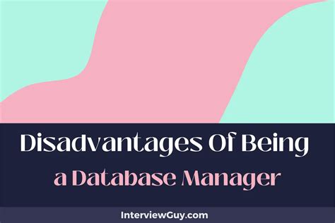 Disadvantages Of Being A Database Manager Backup Blues Battle