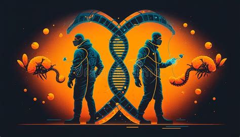 Genetic Scientists In The Lab Genome And Dna Code Science Research