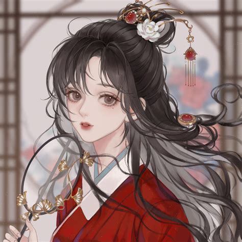 古风女头｜红衣少女 堆糖，美图壁纸兴趣社区
