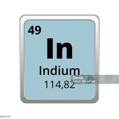 Periodic Table Element Indium Stock Illustration Download Image Now Atom Backgrounds Chart