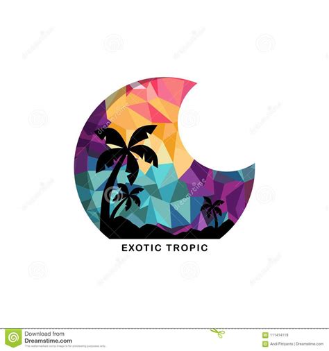 Beach Time Tropical Island Summer Vacation Stock Vector Illustration