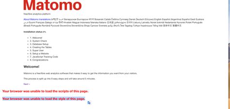Your Browser Was Unable To Load The Scripts Of This Page · Issue 13726 · Matomo Orgmatomo