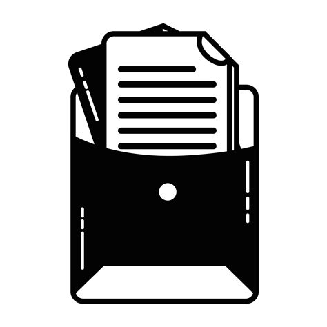 Contour File Folder With Business Document Information Vector Art At Vecteezy