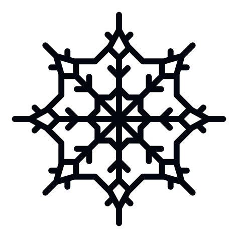 Nature Snowflake Icon Outline Style Vector Art At Vecteezy