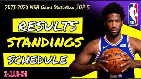 NBA Standings Today January Games Results TOP Schedule