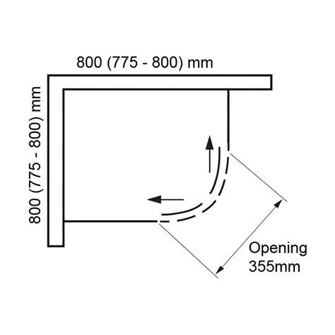 Frontline Aquaglass Frameless 2 Door Quadrant 800x800mm Clear