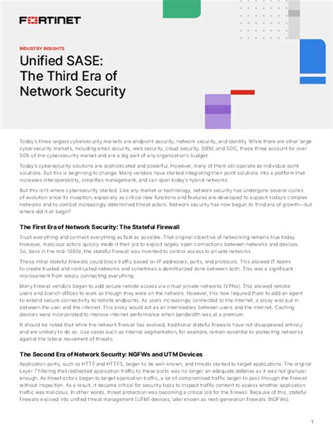 Unified Sase The Third Era Of Network Security