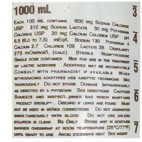Baxter Lactated Ringer Iv Solution 1000 Ml