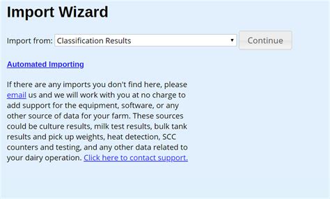 Import Holstein Association Classification Files